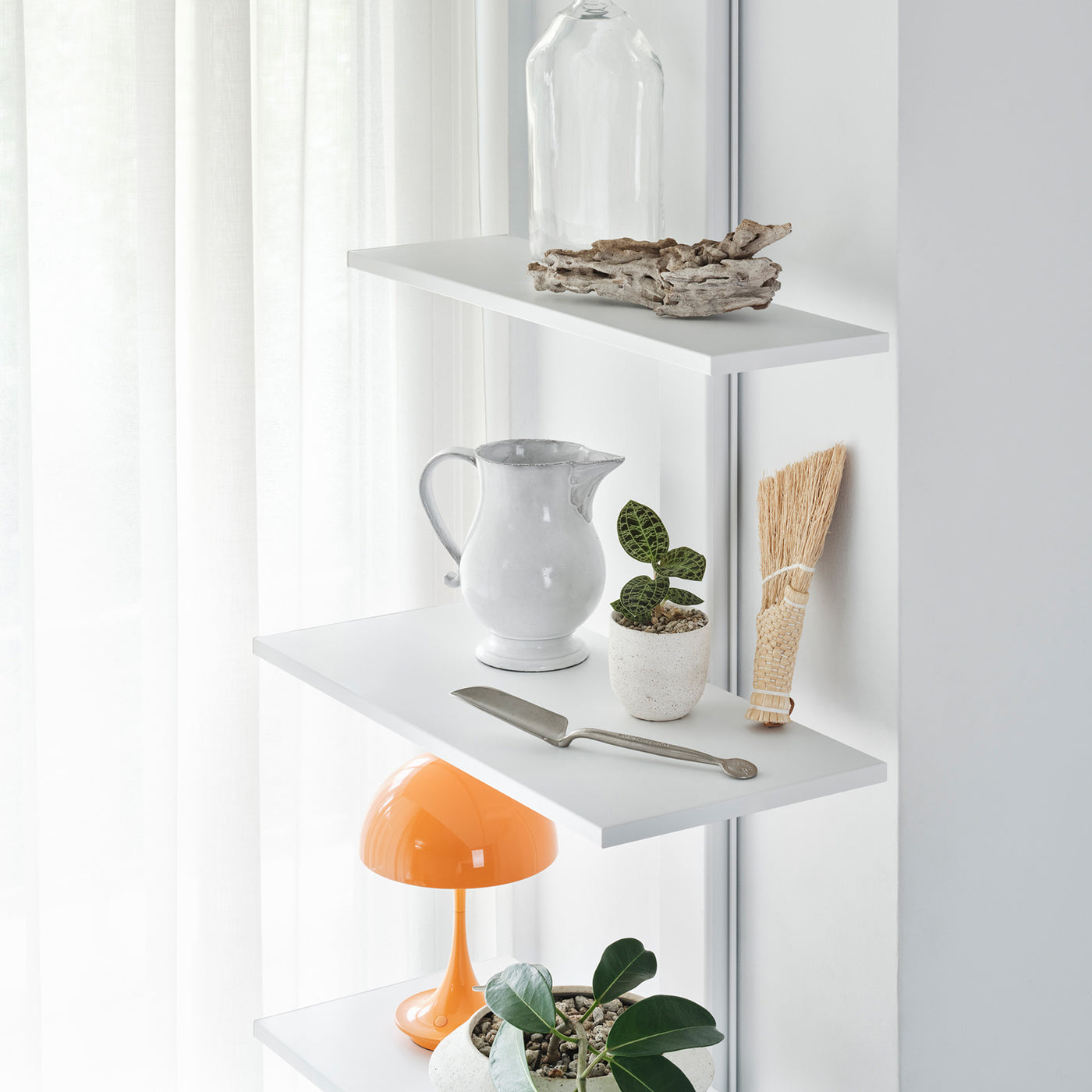 By the window Shelf Set 窓辺シェルフセット 取付寸法190-260cm SET-AS-BWS-WH｜平安伸銅工業 ...