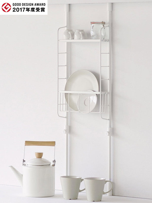 【アウトレット商品】SPLUCE スリムポールラックS メッシュset ホワイト SPL-3｜平安伸銅工業オンラインショップ