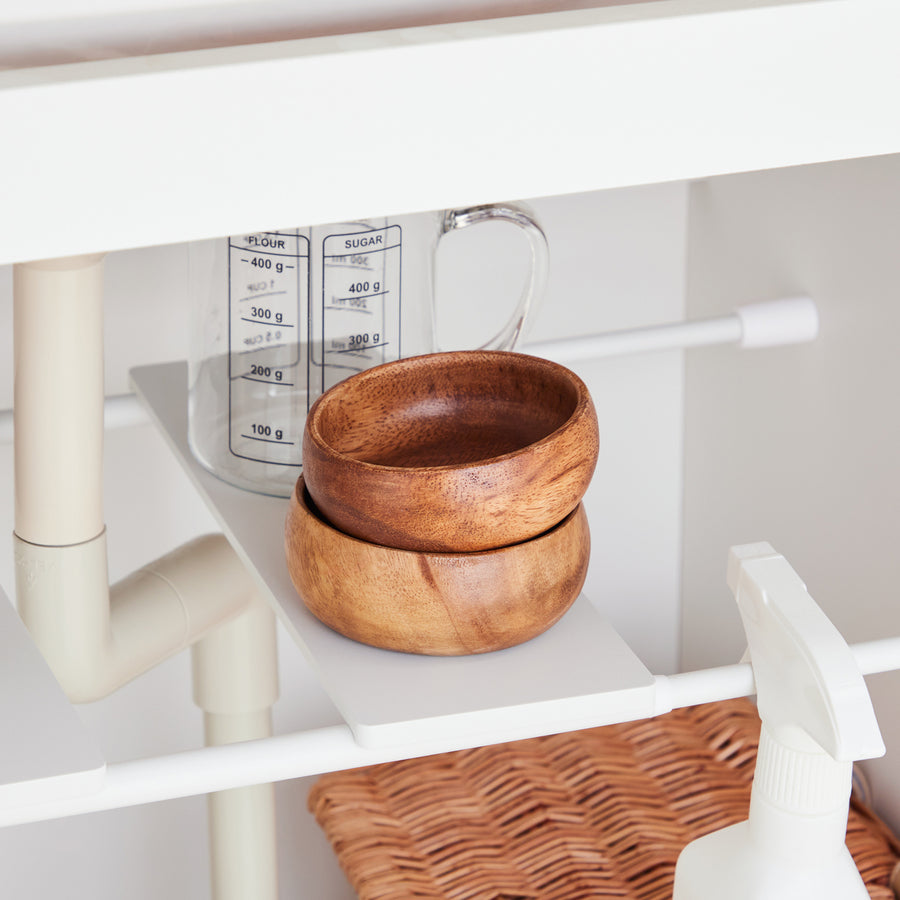 突っ張り棒用トレー ワイド マットホワイト TTW-10WH｜平安伸銅工業オンラインショップ